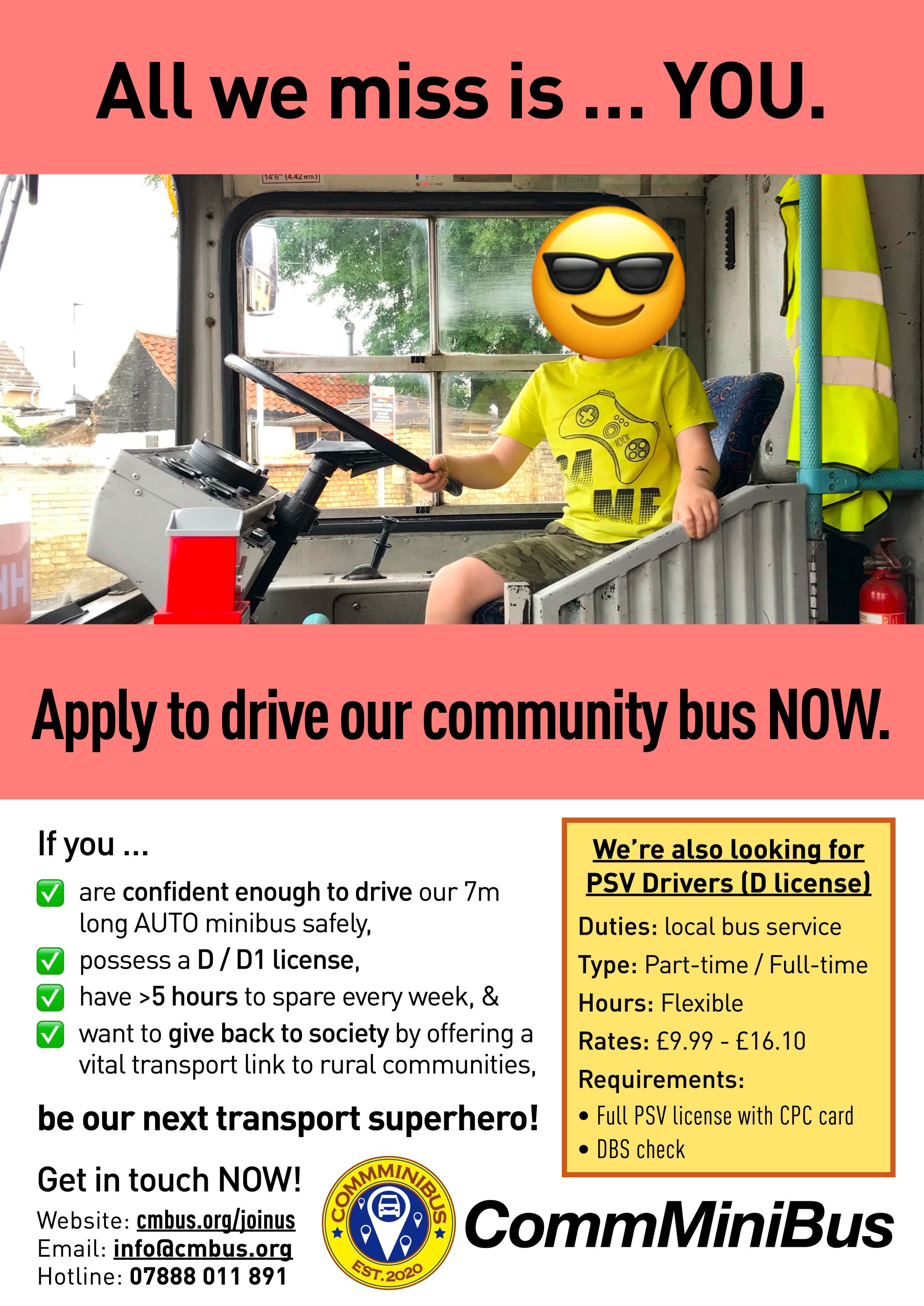 Join our team – CommMiniBus