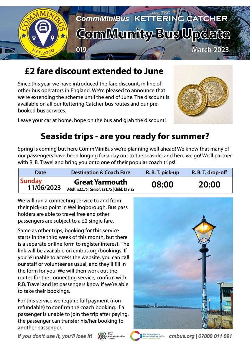 Newsletter (February) – Are you ready for summer? – CommMiniBus