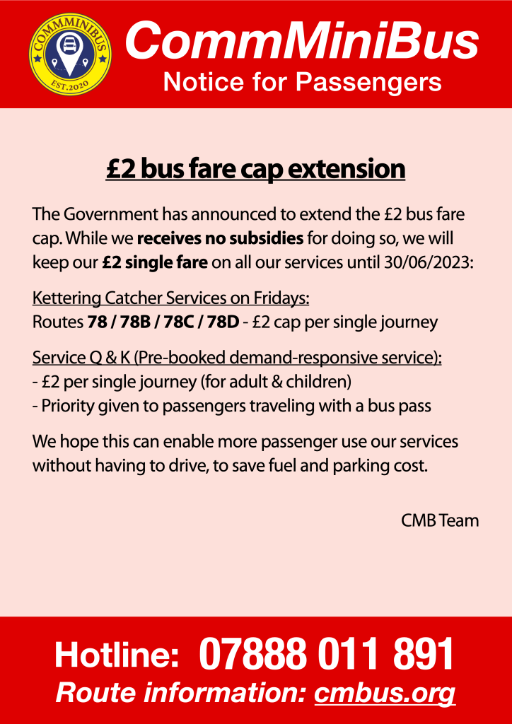 More seats available! – CommMiniBus