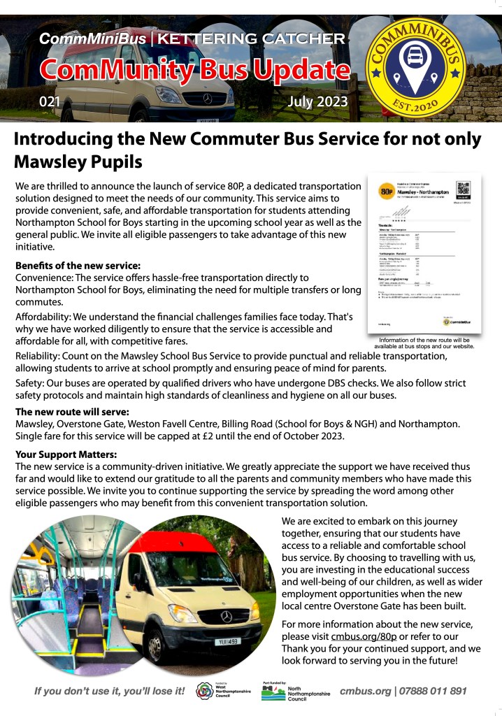 Newsletter (July) – Introducing the New Commuter Bus Service - CommMiniBus